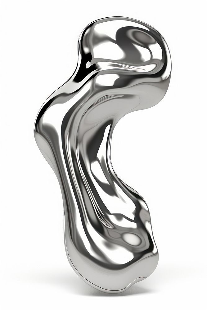 Abstract metallic fluid sculpture | Free Photo Illustration - rawpixel