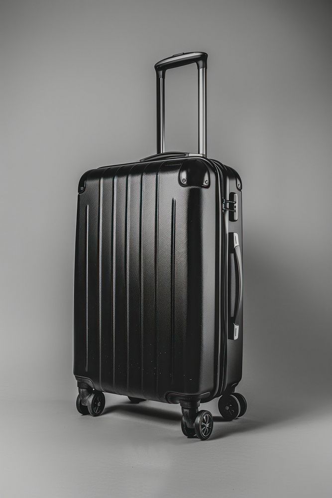 black suitcase wheel baggage luggage. | Free Photo - rawpixel