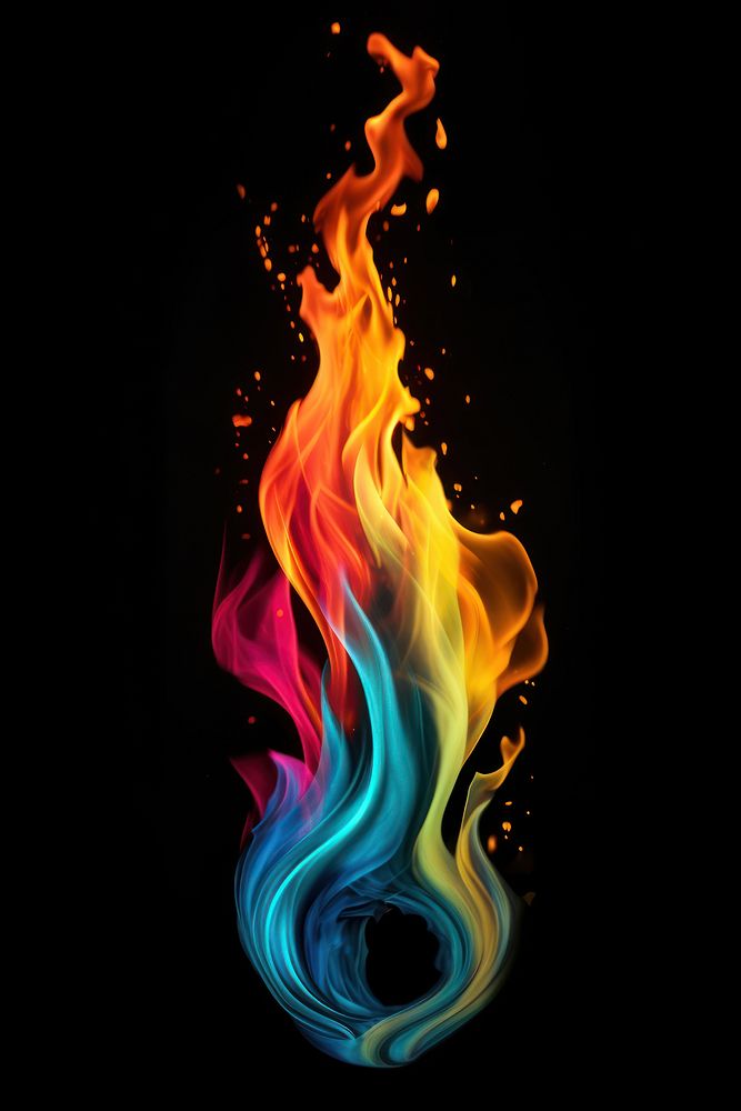 Vibrant multicolored flame art | Free Photo - rawpixel