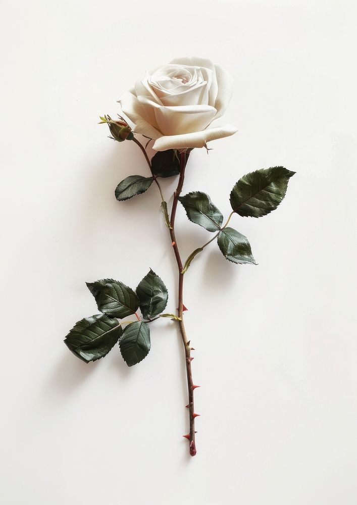 Elegant white rose stem | Free Photo - rawpixel