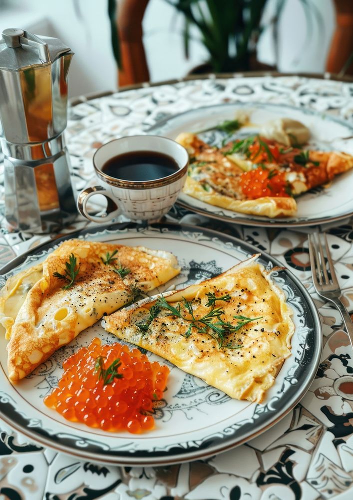 Elegant breakfast with crepes | Free Photo - rawpixel