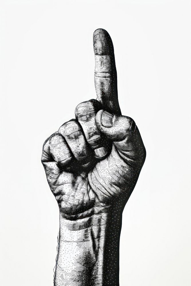 Detailed hand gesture illustration | Free Photo Illustration - rawpixel