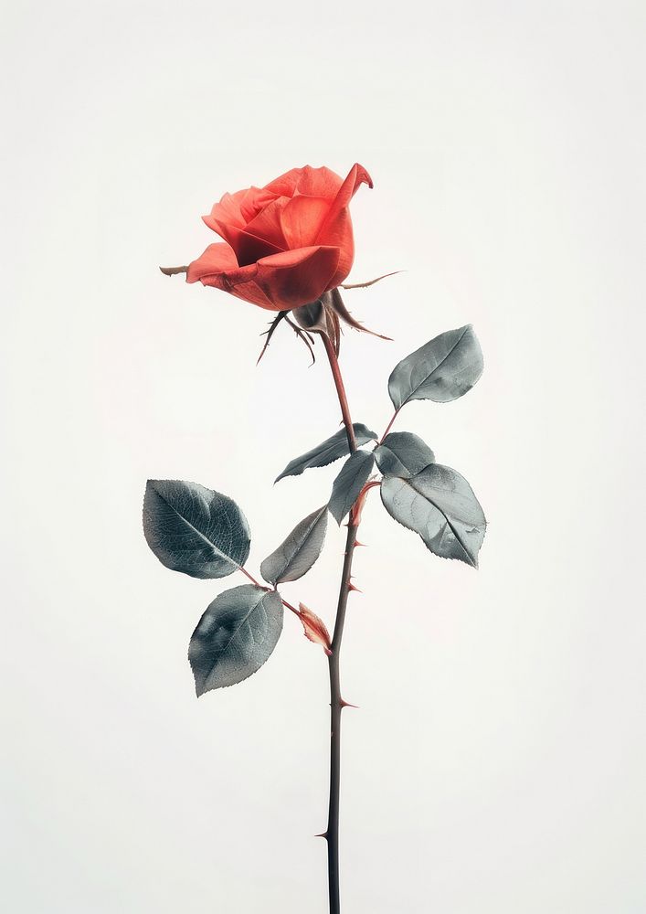 Elegant single red rose stem | Free Photo - rawpixel
