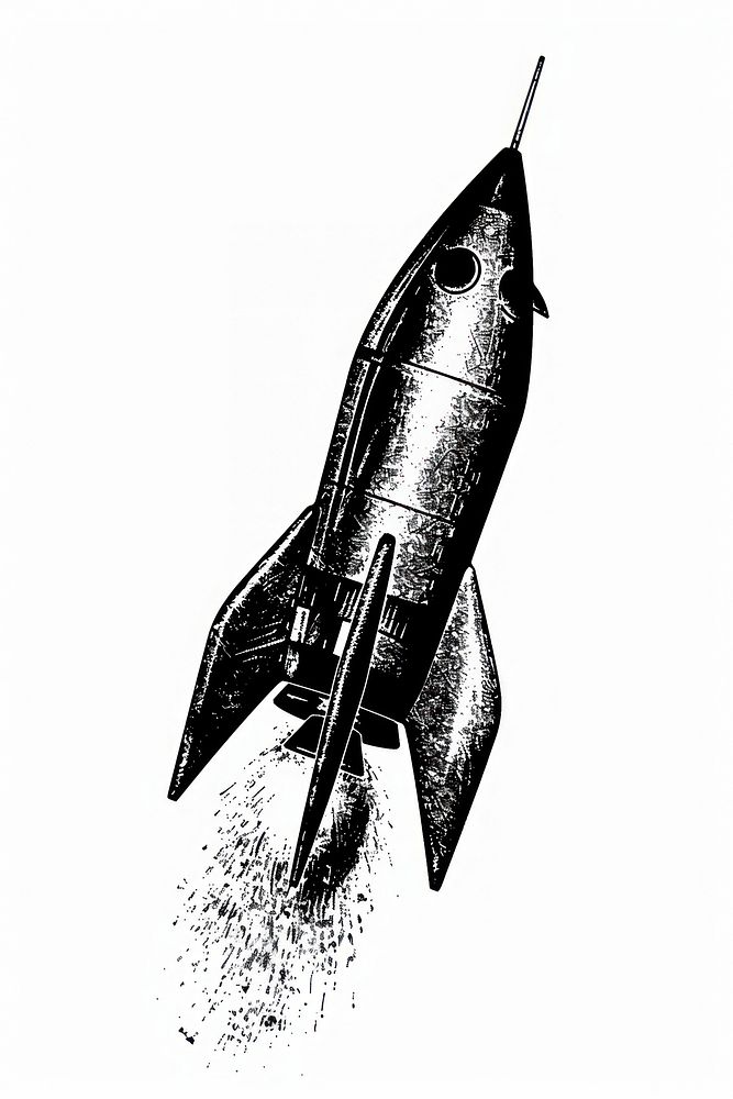 Vintage rocket ship illustration art | Free Photo Illustration - rawpixel