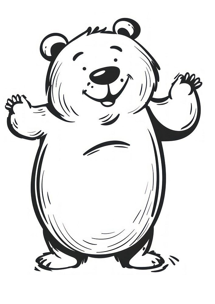 Cartoon illustration bear kangaroo wildlife | Free Photo Illustration ...