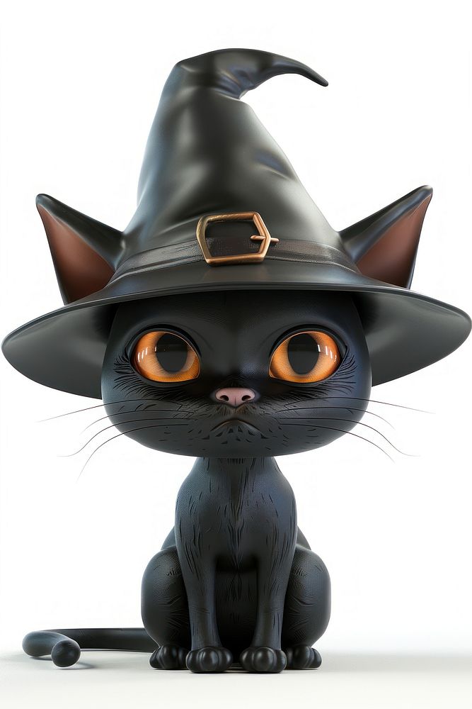 Adorable witch cat illustration | Free Photo Illustration - rawpixel