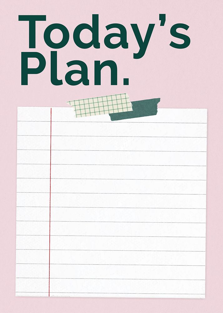 Today's plan planner template vector | Premium Vector Template - rawpixel