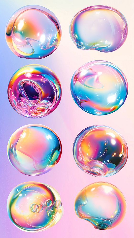 Hologram bubble element set | Free Photo - rawpixel