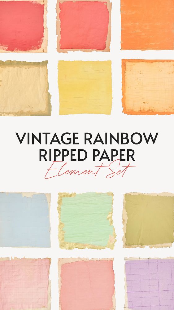 Vintage rainbow ripped paper element | Free Photo - rawpixel