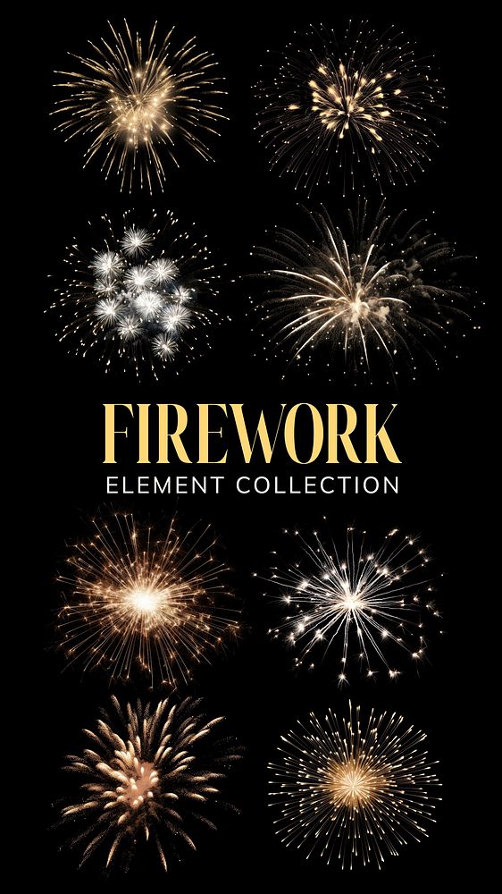 Firework effect element set | Free Photo - rawpixel