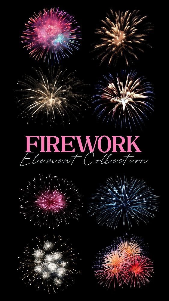 Firework effect element set | Free Photo - rawpixel