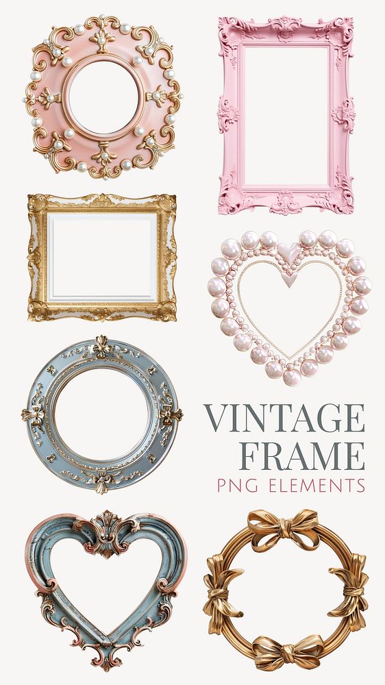 Vintage frame element set | Free Photo - rawpixel
