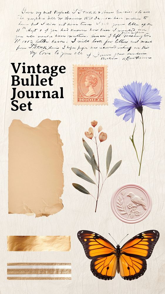 vintage bullet journal element set | Free Photo - rawpixel