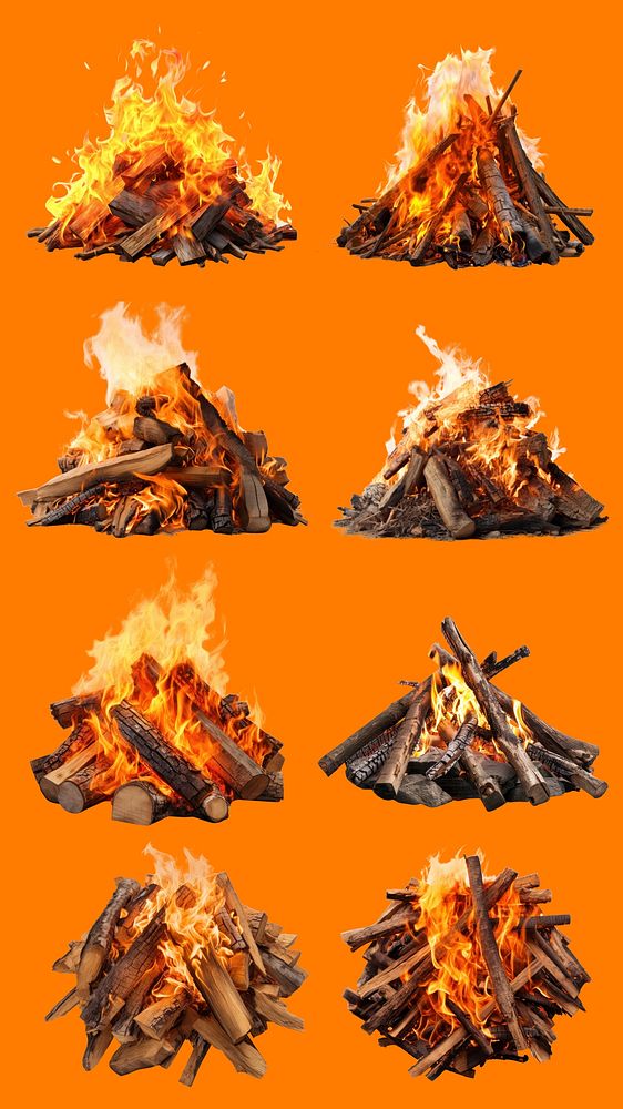 Bonfire camping element set | Free Photo - rawpixel
