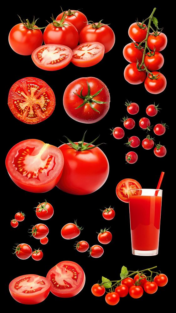 Tomato design element set | Free Photo - rawpixel