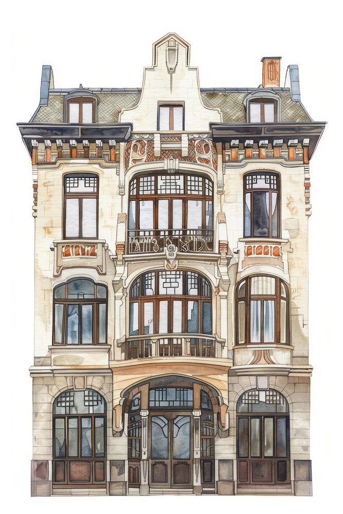 Elegant historic building illustration | Free Photo Illustration - rawpixel