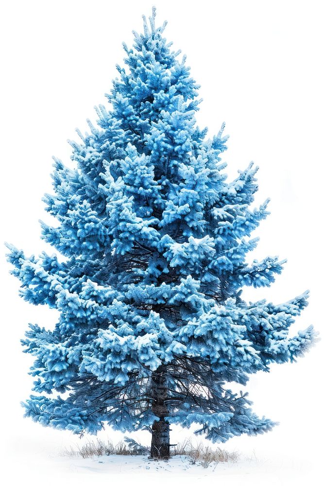Vibrant snowy blue pine tree | Free Photo - rawpixel