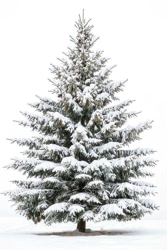 Snow-covered evergreen tree outdoors | Free Photo - rawpixel