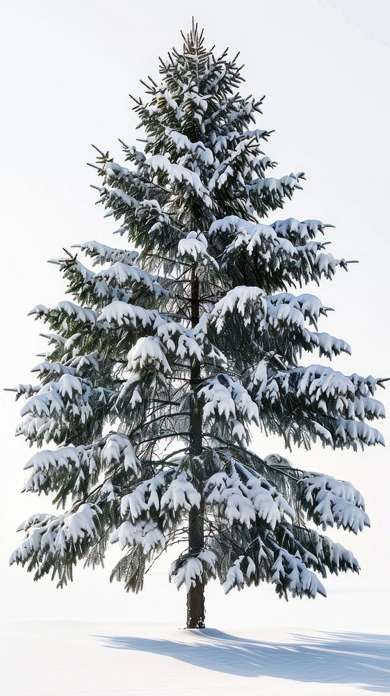 Snow-covered evergreen tree outdoors | Free Photo - rawpixel