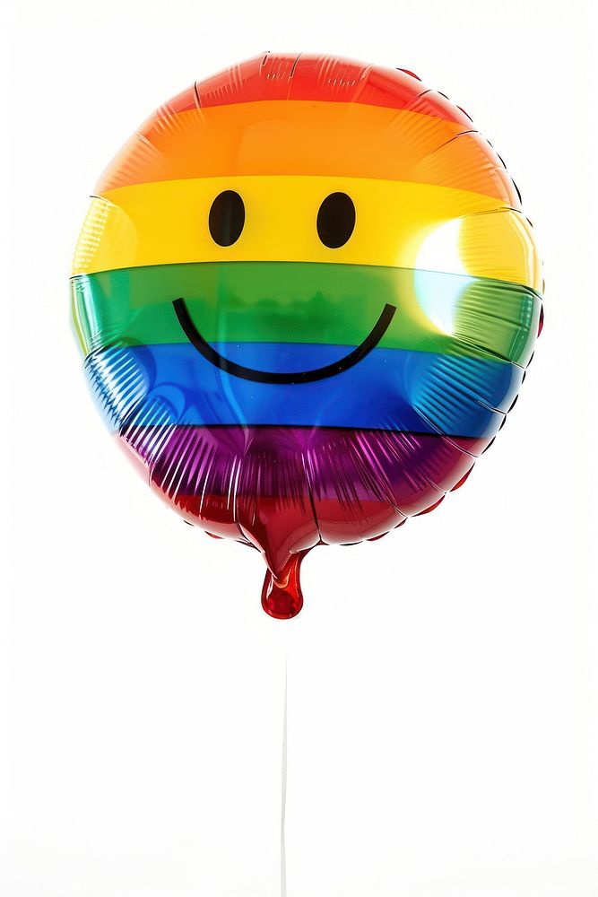 Rainbow smiley face balloon | Free Photo - rawpixel