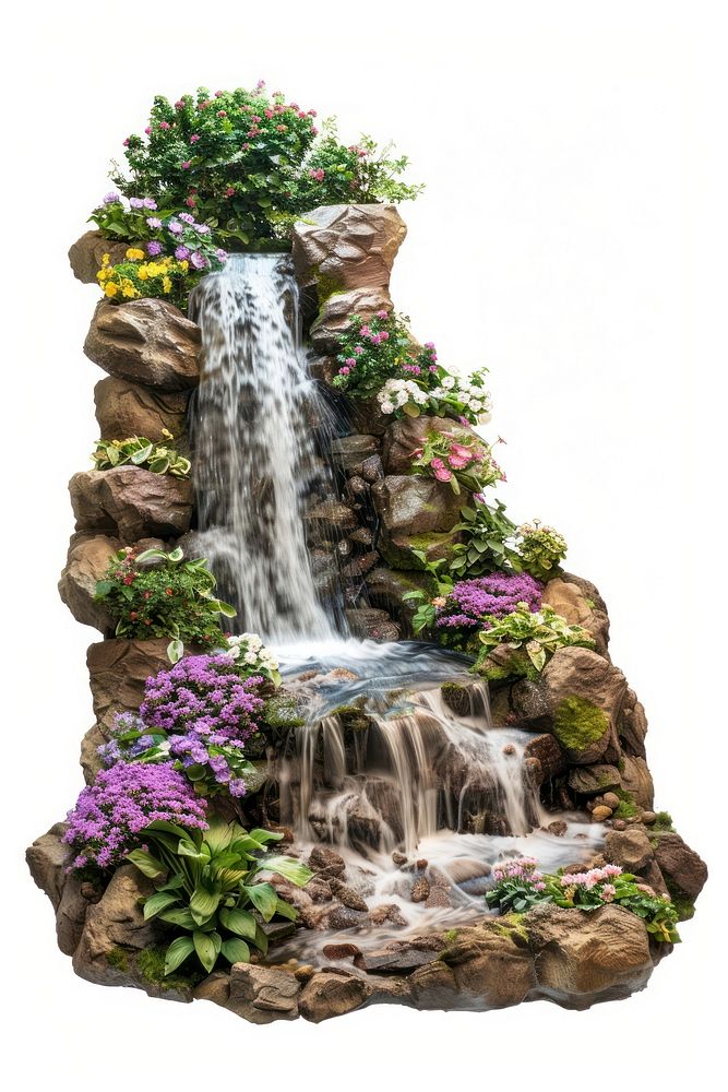 Beautiful garden waterfall feature | Free Photo - rawpixel