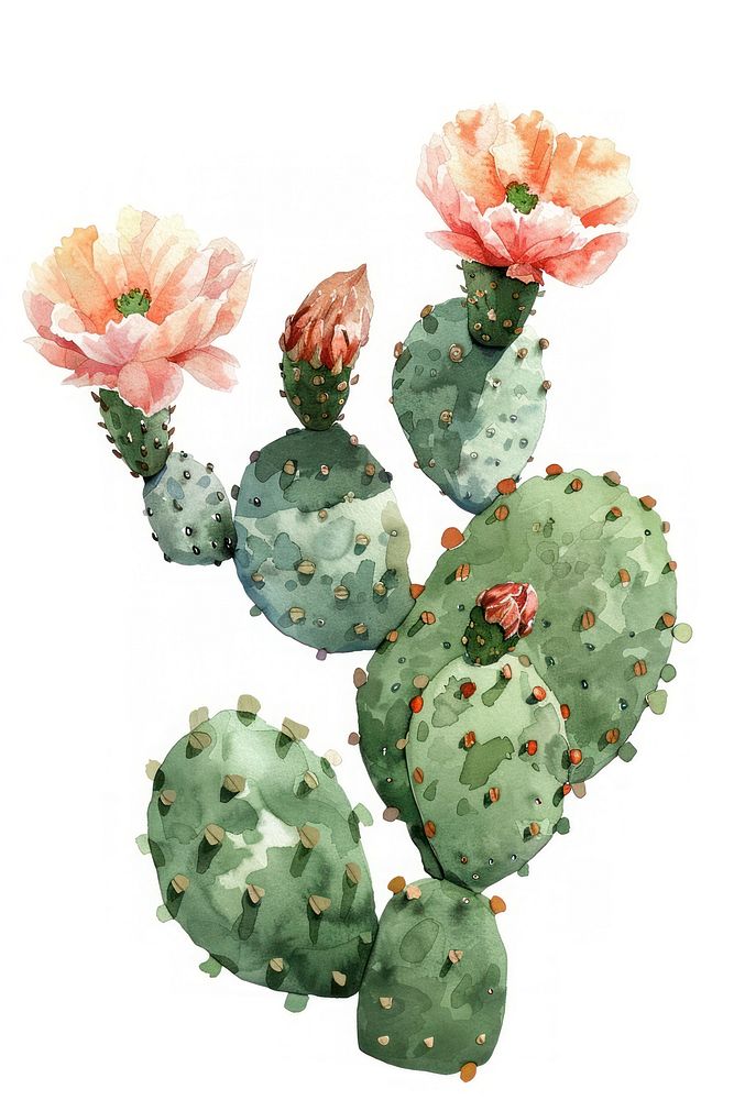 Vibrant watercolor cactus illustration | Free Photo Illustration - rawpixel
