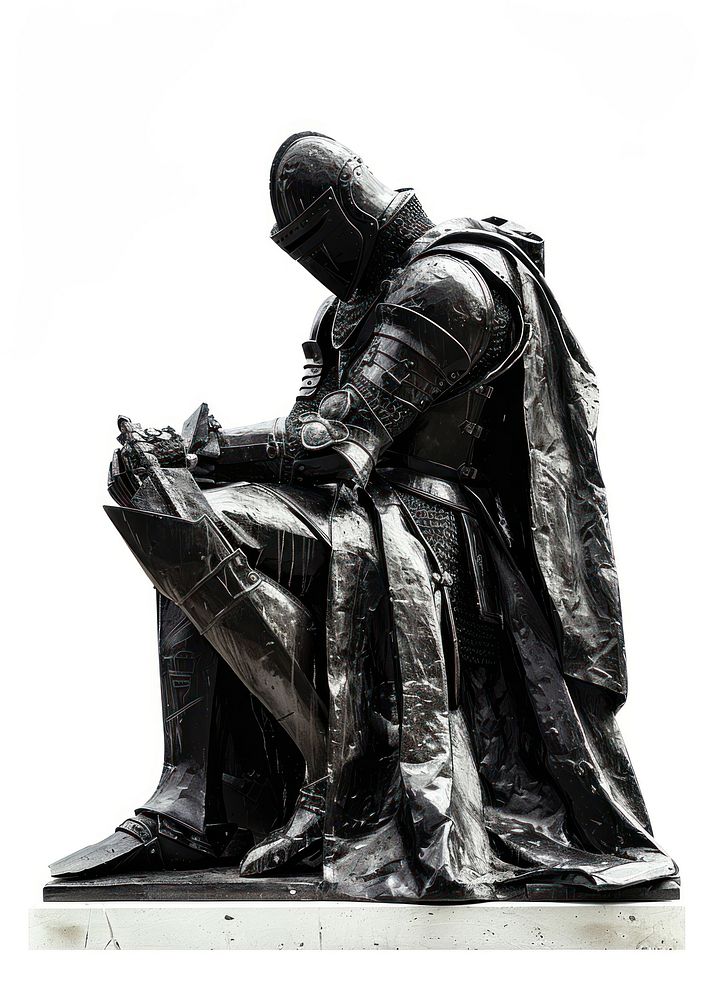 Medieval knight statue kneeling | Free Photo - rawpixel
