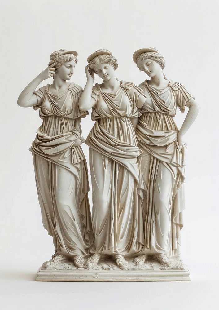 Classical Greek marble statue trio | Free Photo - rawpixel