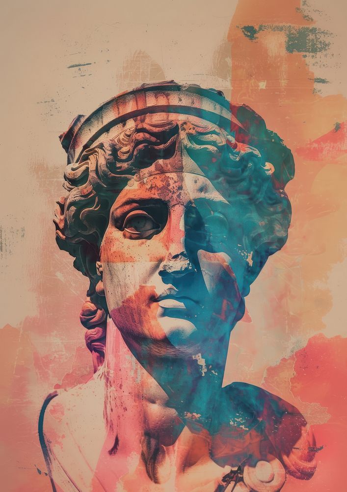 Vibrant classical statue art | Free Photo Illustration - rawpixel