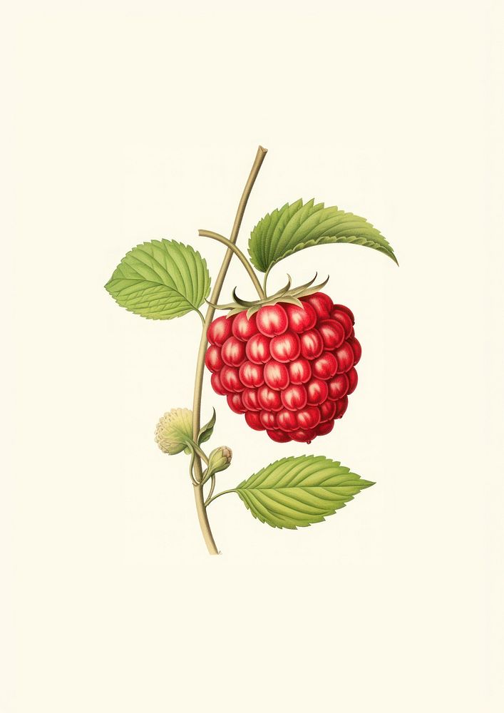 Vintage raspberry botanical illustration | Free Photo Illustration ...