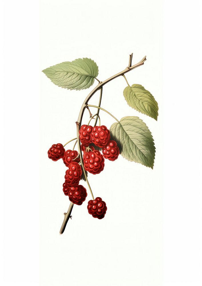 Vintage botanical raspberry illustration | Free Photo Illustration ...