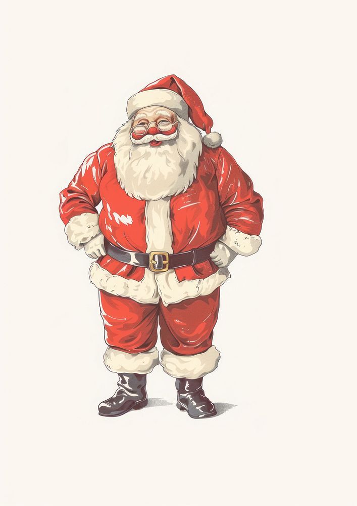 Jolly Santa Claus illustration festive | Free Photo Illustration - rawpixel