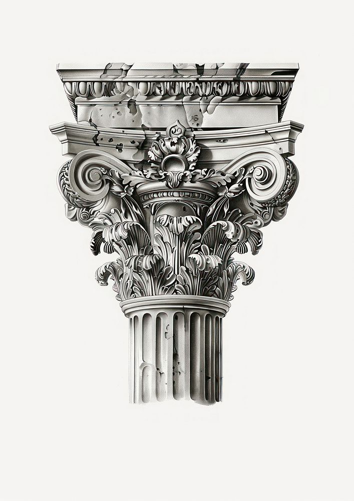 Detailed classical architectural column illustration | Free Photo ...