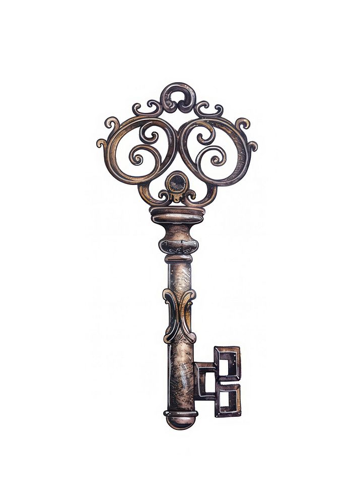 Vintage ornate skeleton key illustration | Free Photo Illustration ...