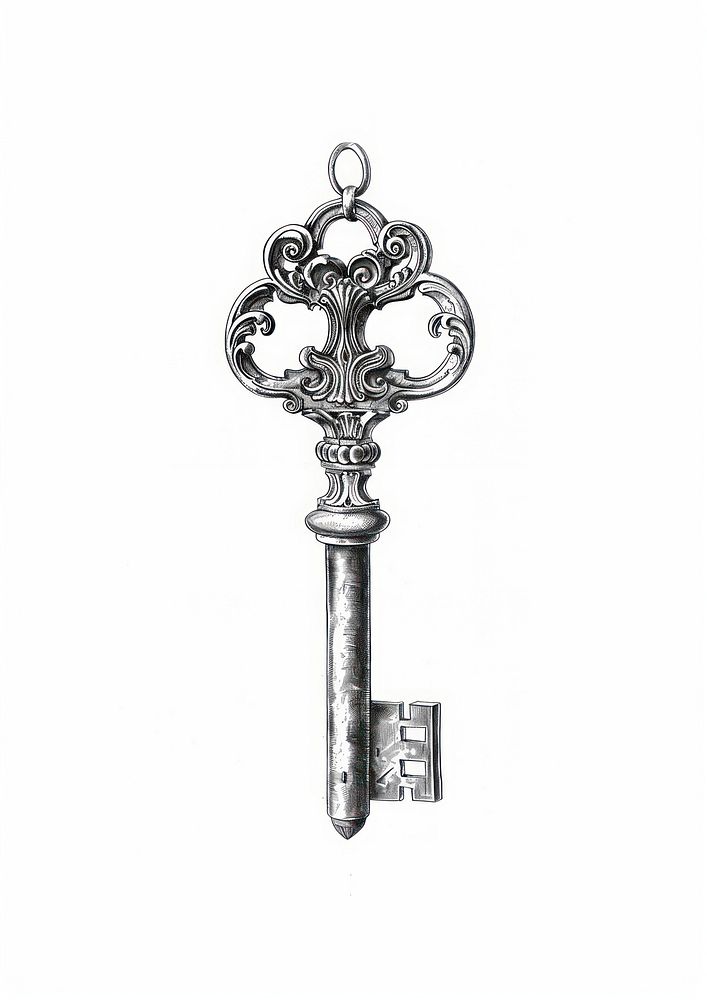 Vintage ornate skeleton key illustration | Free Photo Illustration ...