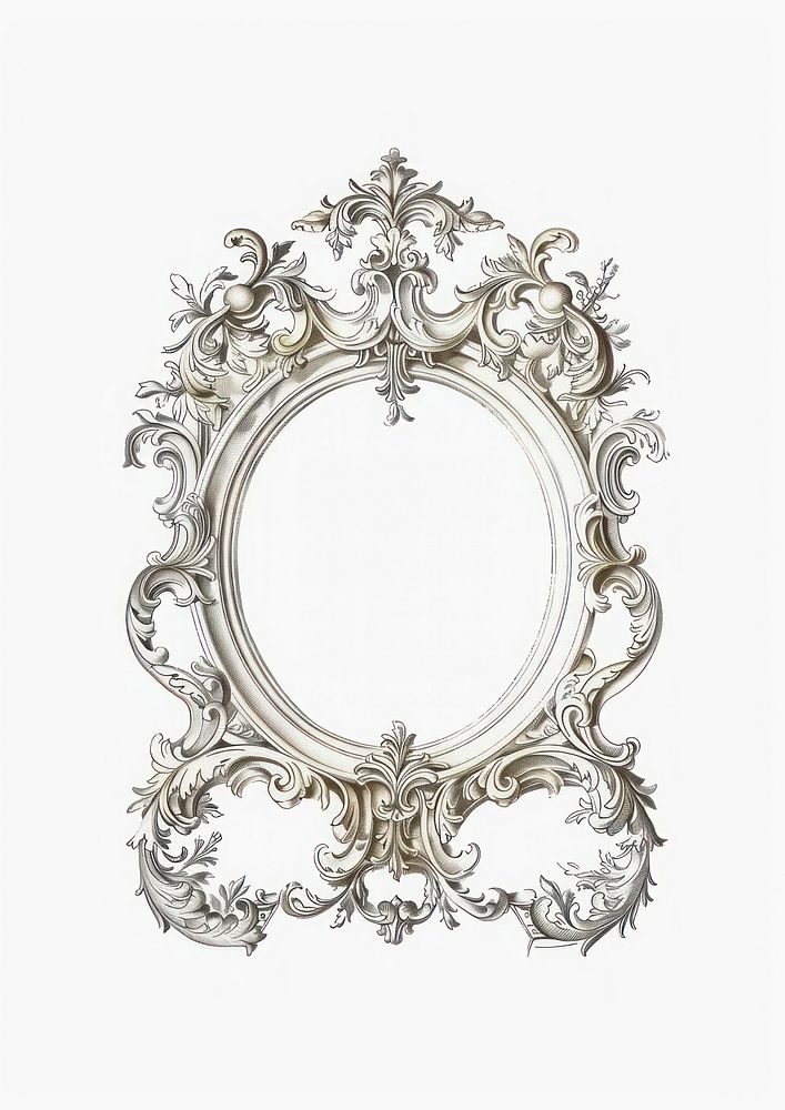 Elegant ornate vintage frame illustration | Premium Photo Illustration ...