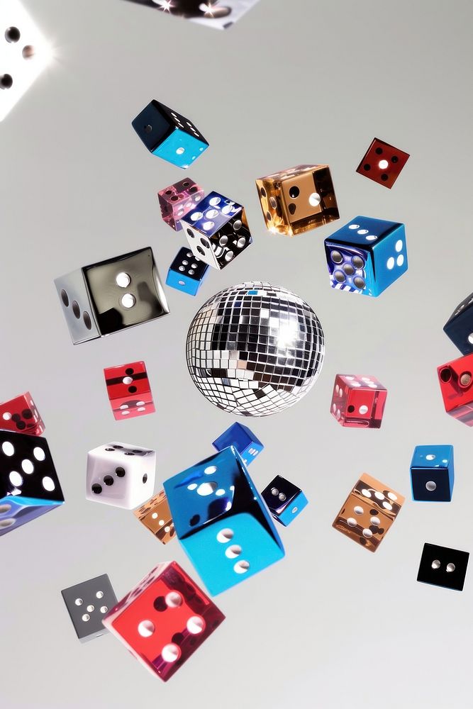Floating disco ball dice game. | Free Photo - rawpixel