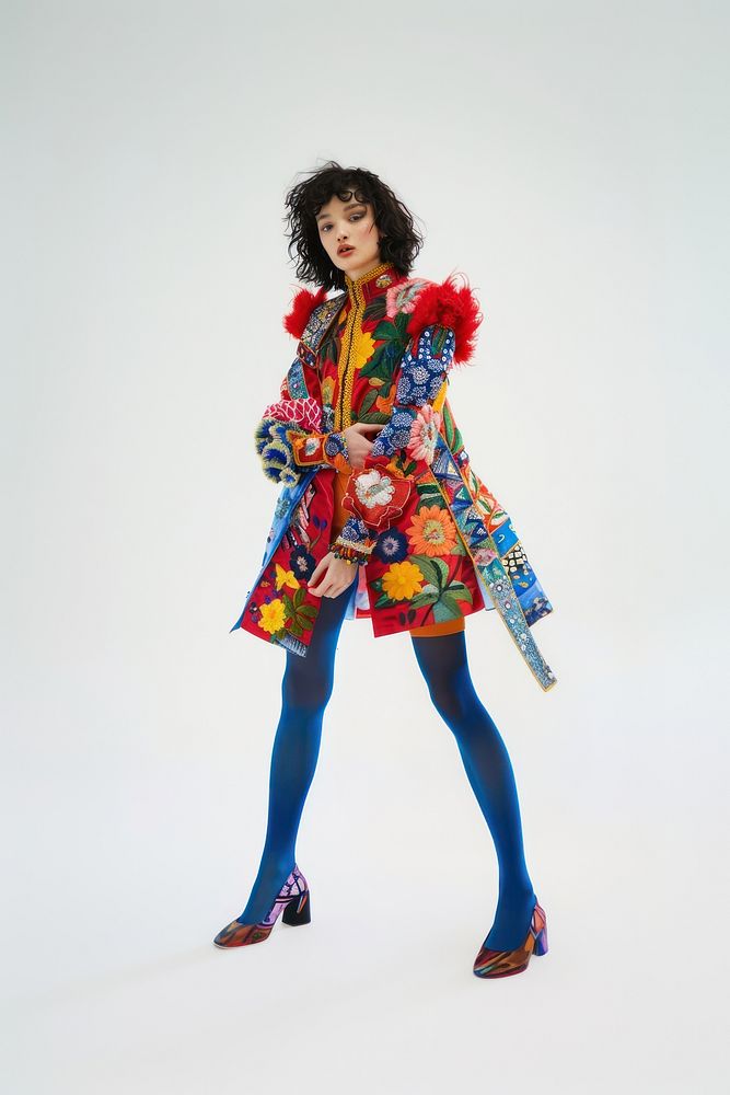 Colorful fashion model posing stylishly | Free Photo - rawpixel