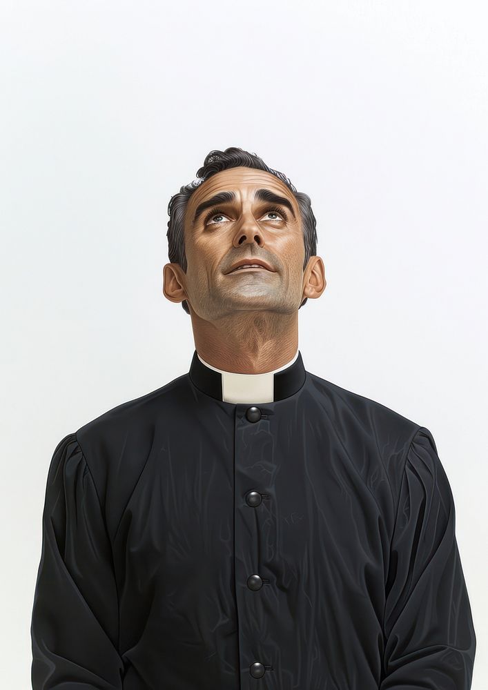 Priest man proudly standing portrait | Free Photo Illustration - rawpixel