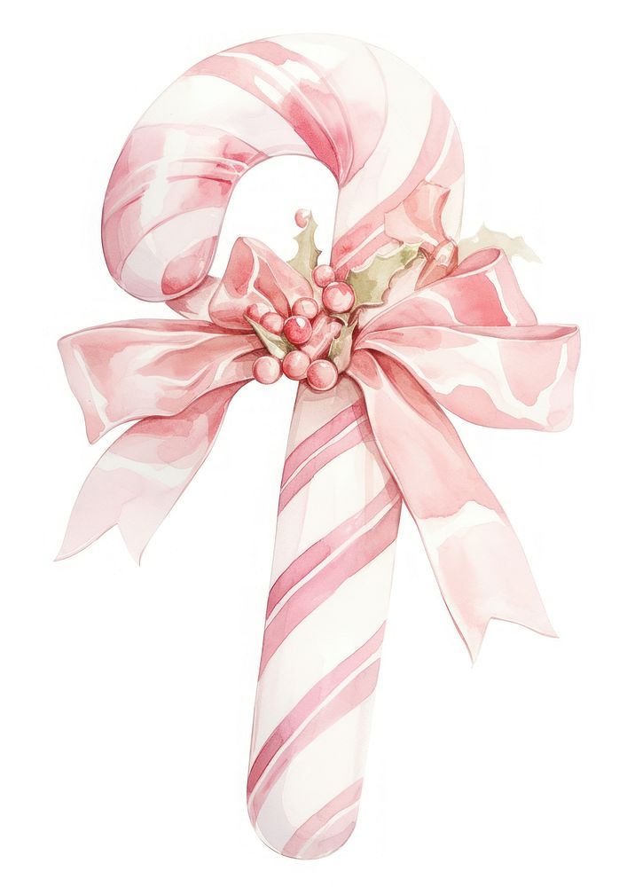 Pink candy cane illustration | Free Photo Illustration - rawpixel