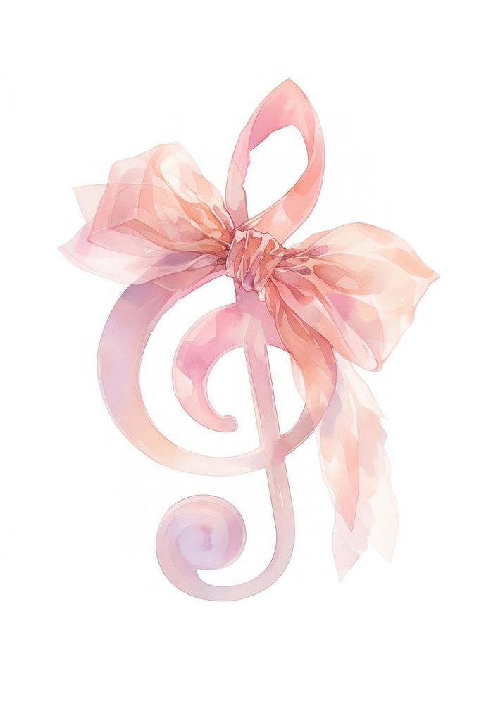 Elegant musical note with ribbon | Free Photo Illustration - rawpixel