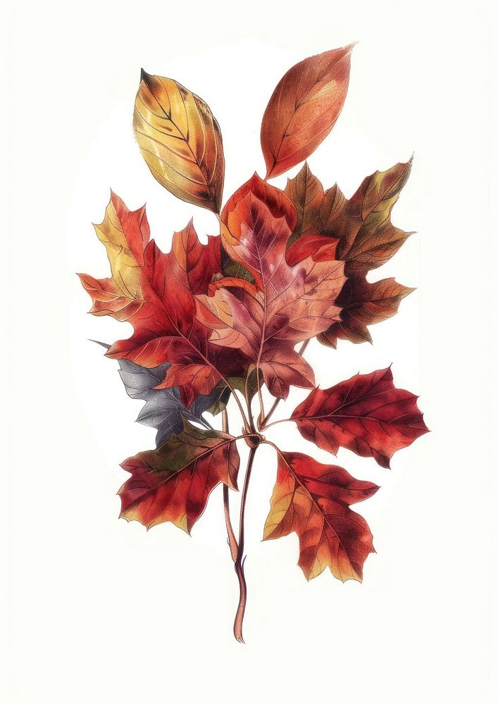 An Autumn leaves plant maple | Free Photo Illustration - rawpixel
