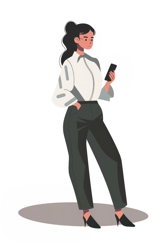 Modern woman using smartphone illustration | Free Photo Illustration ...