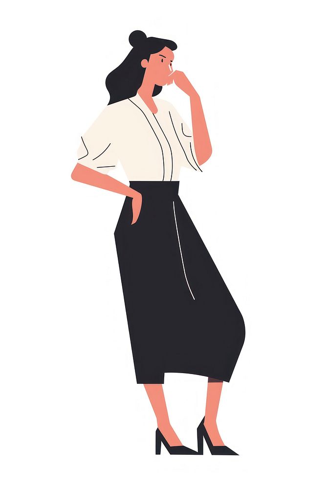 Stylish woman thinking pose | Free Photo Illustration - rawpixel