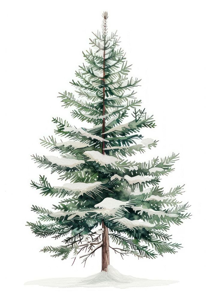 pine tree christmas festival conifer. | Free Photo Illustration - rawpixel