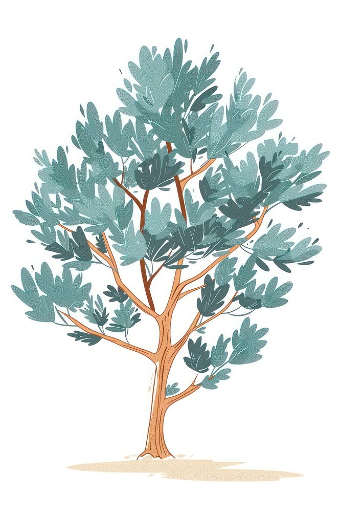 Juniper Tree tree art illustrated | Free Photo Illustration - rawpixel