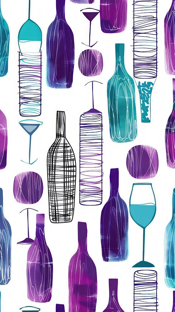 Colorful abstract wine bottle wallpaper | Free Photo Illustration ...