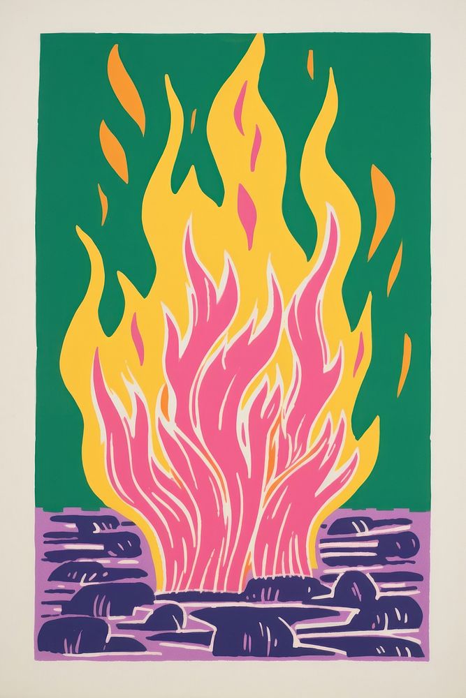 Fire animal mammal flame. | Free Photo Illustration - rawpixel