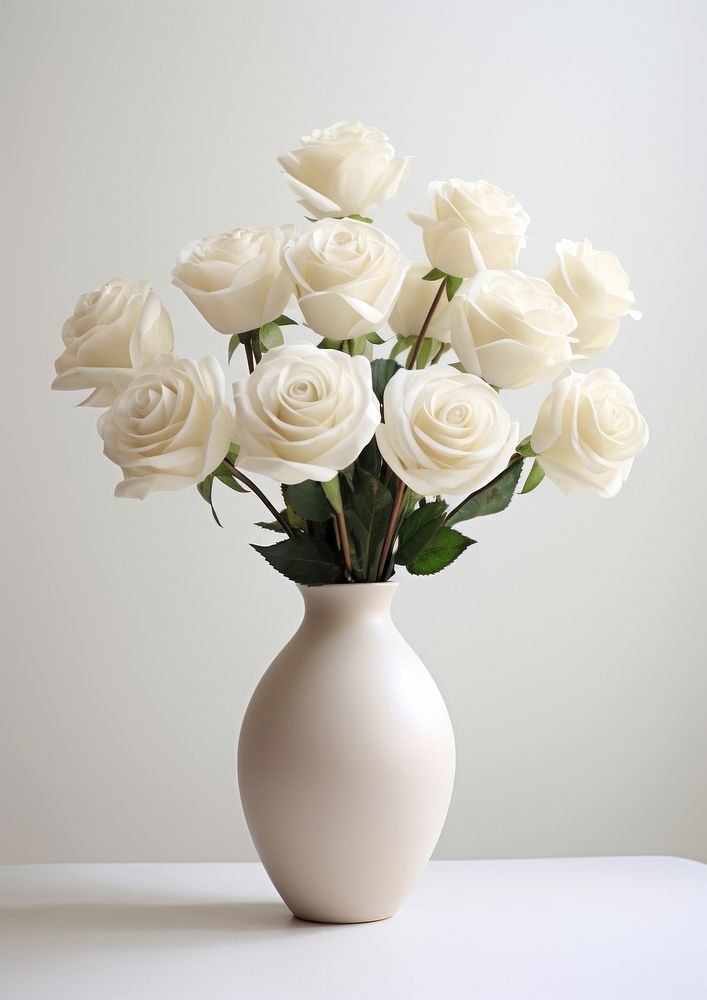 Elegant white roses in vase | Free Photo - rawpixel