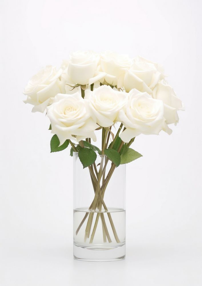 Elegant white roses in vase | Free Photo - rawpixel